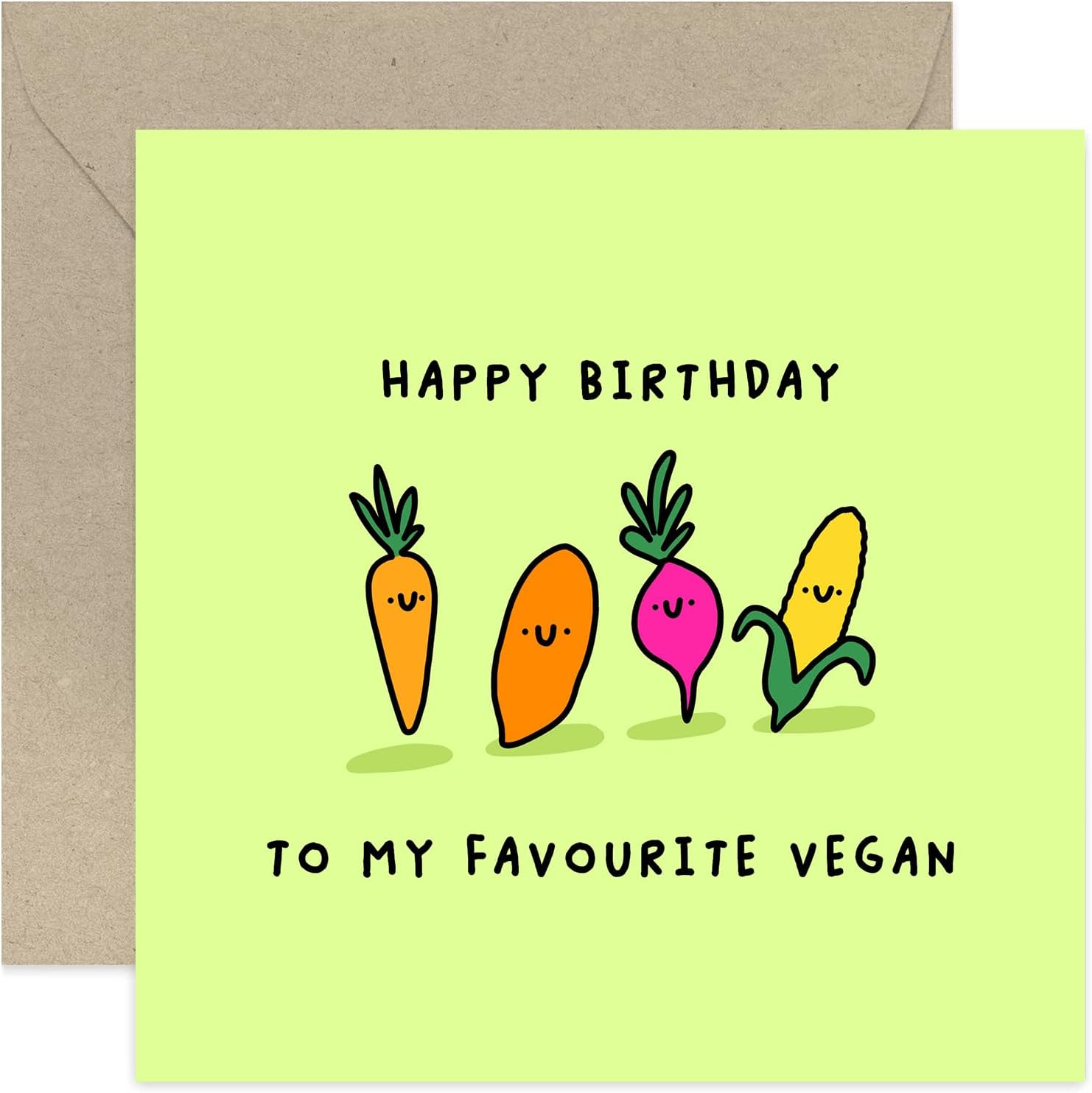 Old English Co. Funny Birthday Card for Vegan Friend - 'My Favourite ...