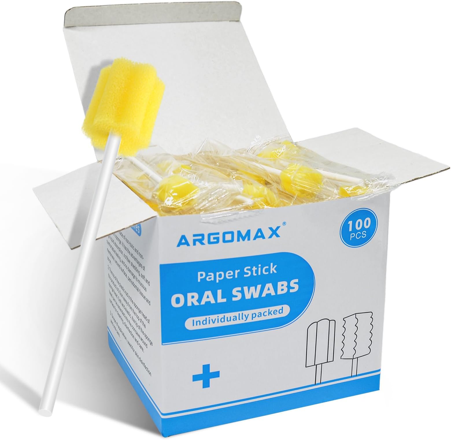 Amazon.com : Wellgler's Disposable Oral Swabs,Sterile Sponge Mouth ...