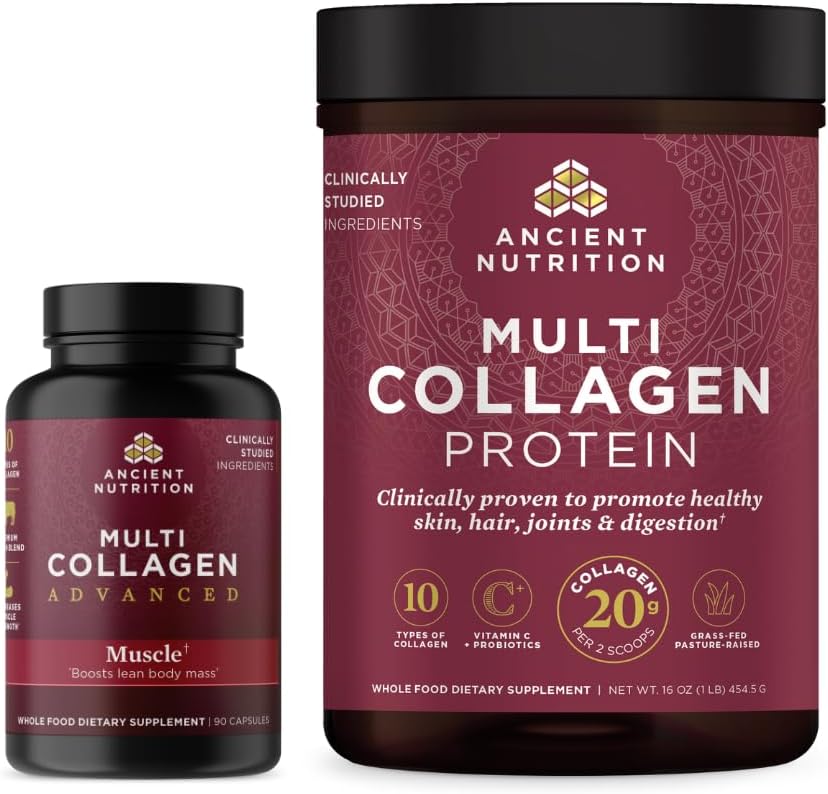 Amazon.com: Ancient Nutrition Multi Collagen Advanced Capsules, Muscle ...
