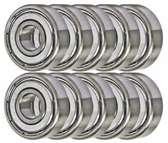 10 Bearing 696ZZ 6x15x5 Shielded Miniature Ball Bearings : Amazon.ca ...