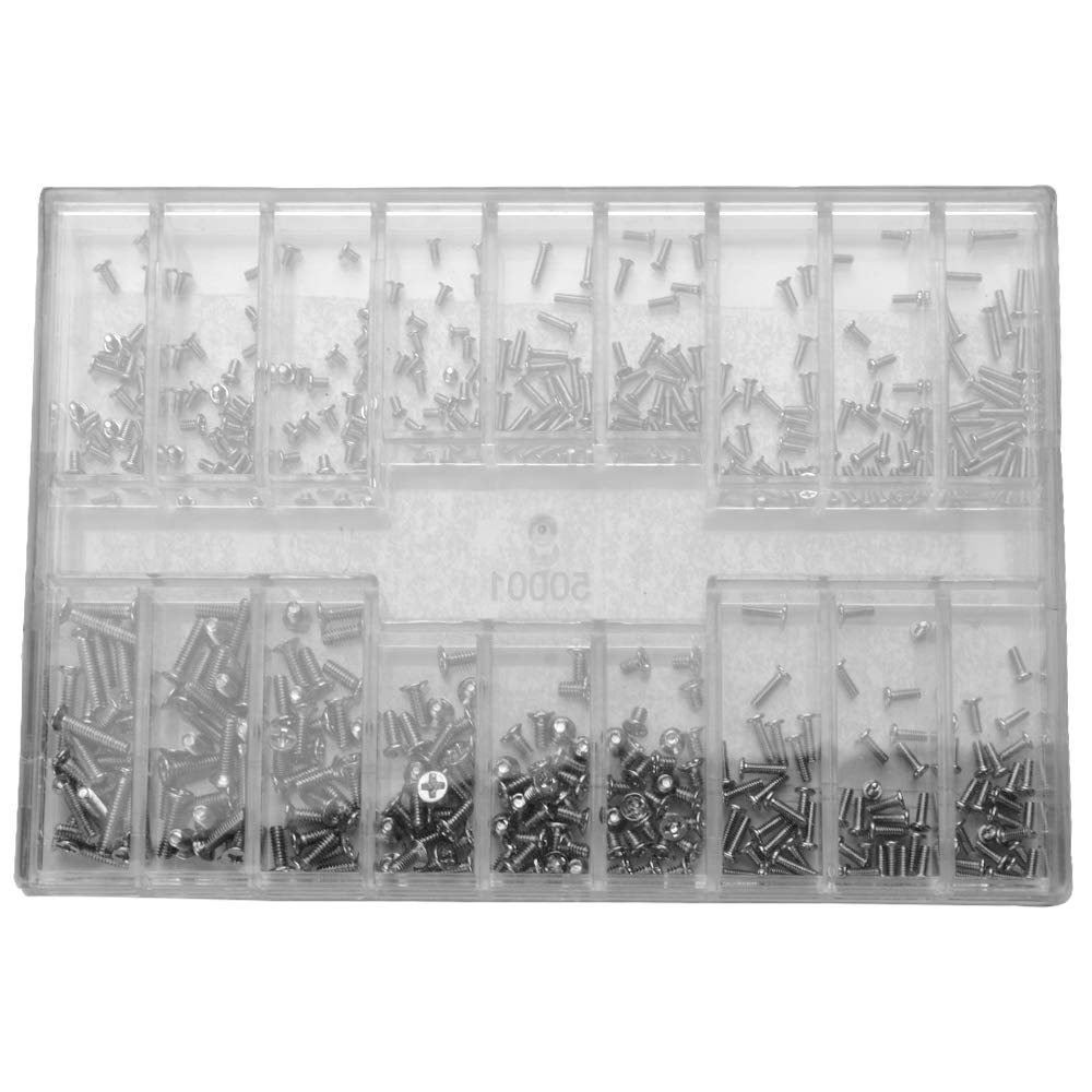 Amazon.com: Small Screws Assortment Kit Hotetey 18 Kinds M1.2 / M1.4 ...