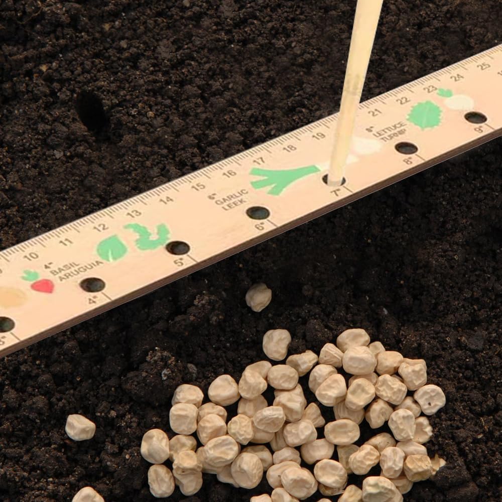 Amazon.com : Wooden Seed Spacing Ruler for Gardeners with Holes, Plant ...