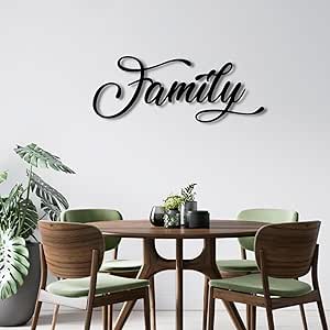 Amazon.com: Lovely Home Script Word Art - Indoor/Outdoor Family Metal ...