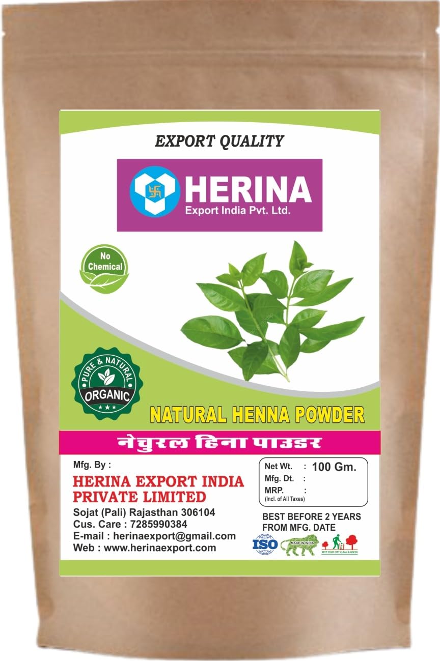 Buy HERINA Export India Pvt. Ltd. Natural Heena Powder For Hair Colour ...