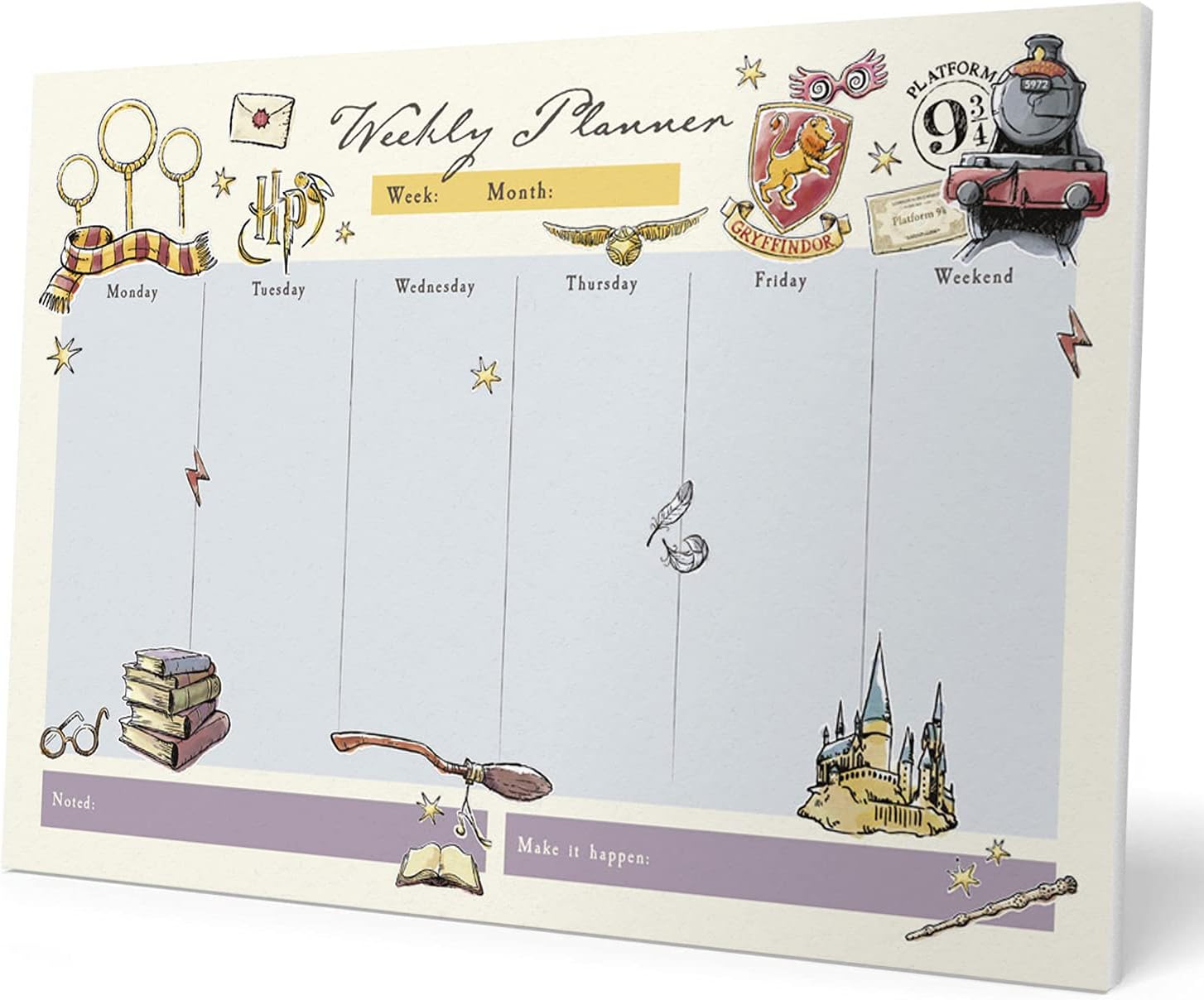 Grupo Erik Weekly Planner A4 - Harry Potter Stationery | Daily Planner ...
