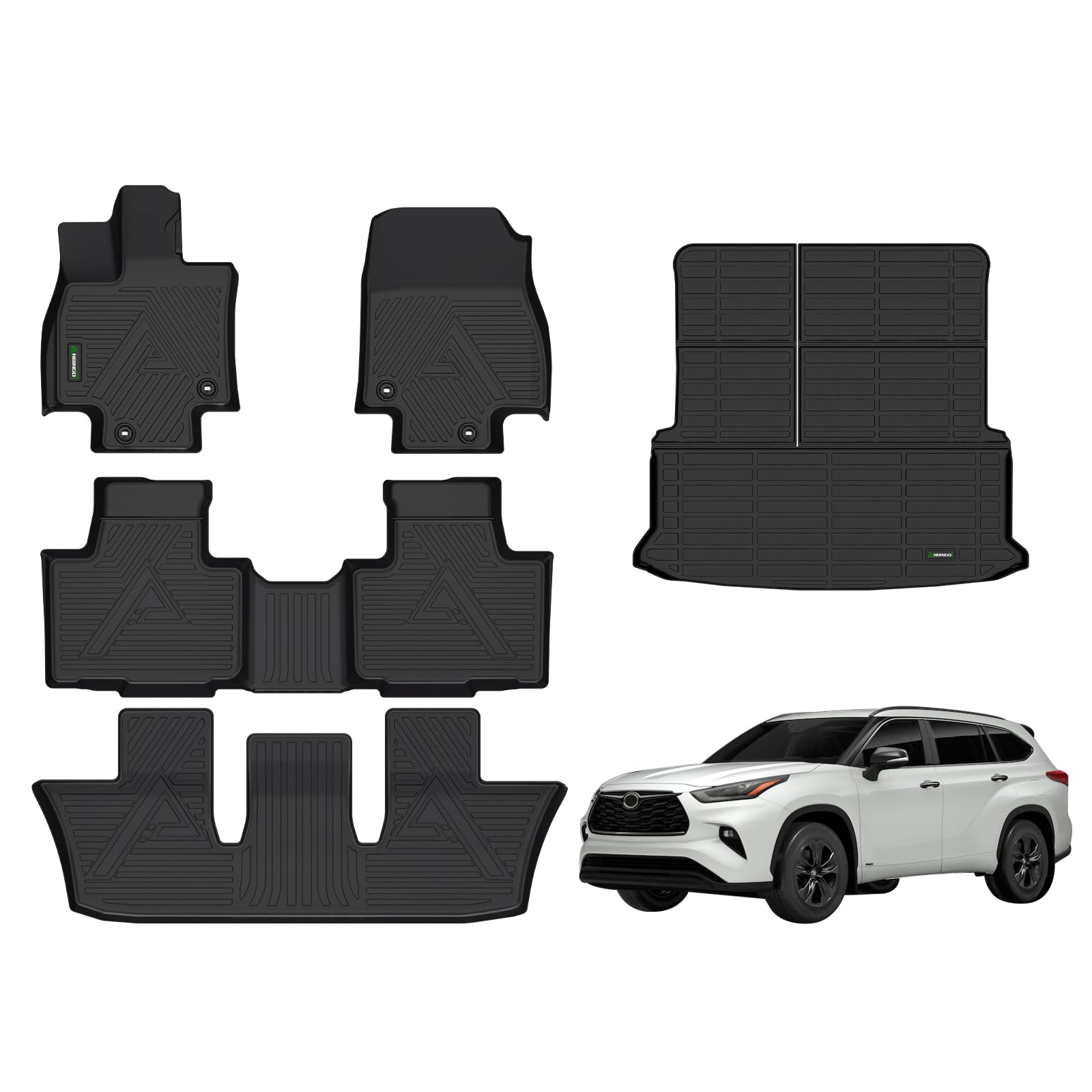 Premium Floor Mats for Toyota Grand Highlander 2024 – Enhance Interior ...