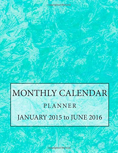 Amazon.com: Monthly Calendar Planner: January 2015 to June 2016: ...