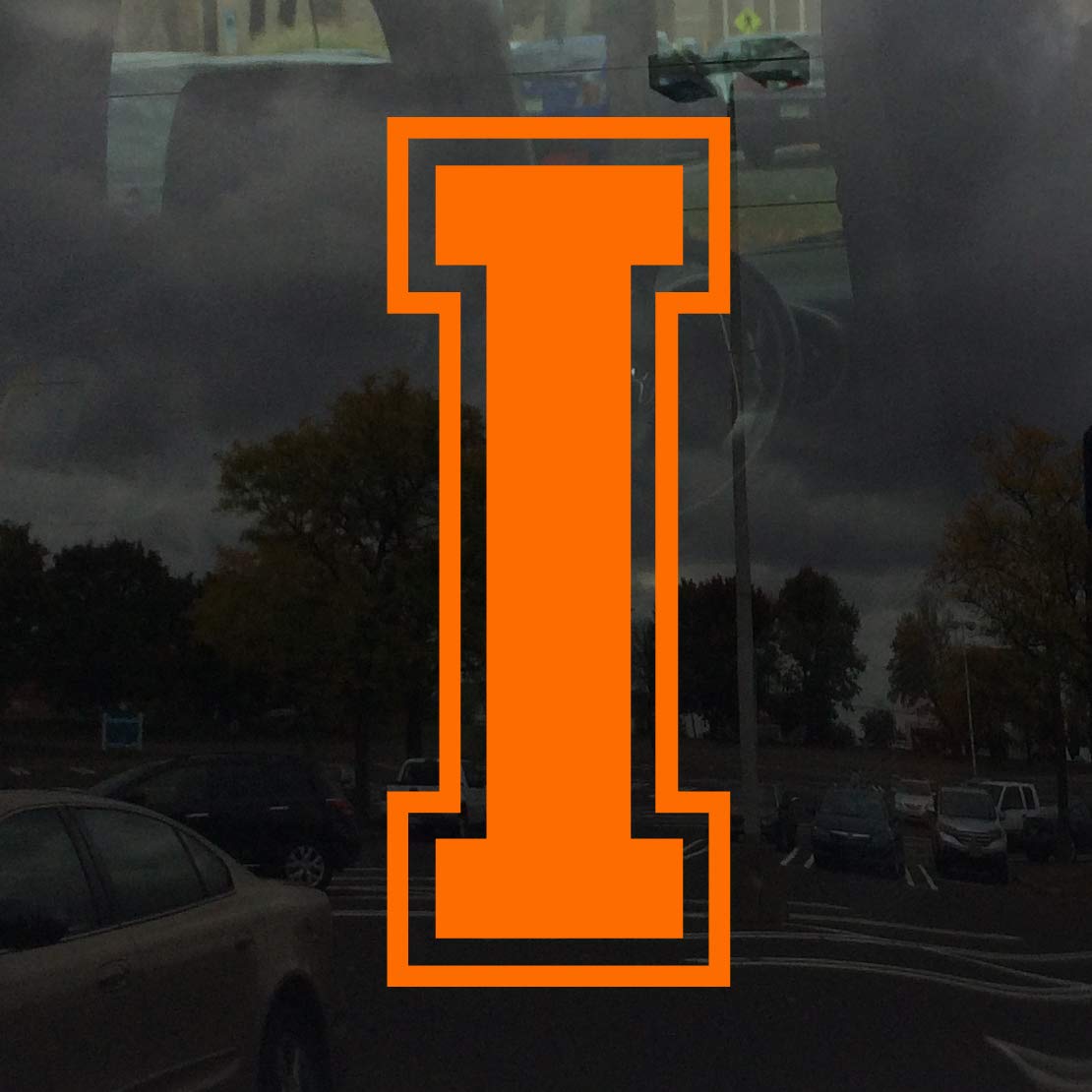 Orange Letter I