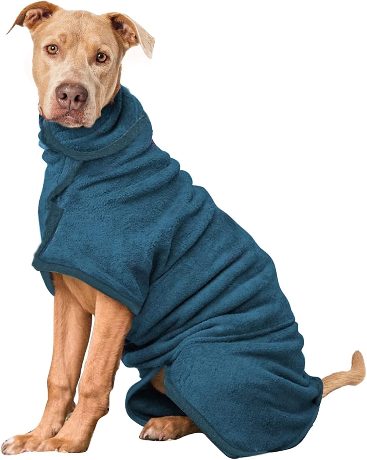 PETTOM Microfibre Dog Drying Coat Robe Super Absorbent Bathrobe ...