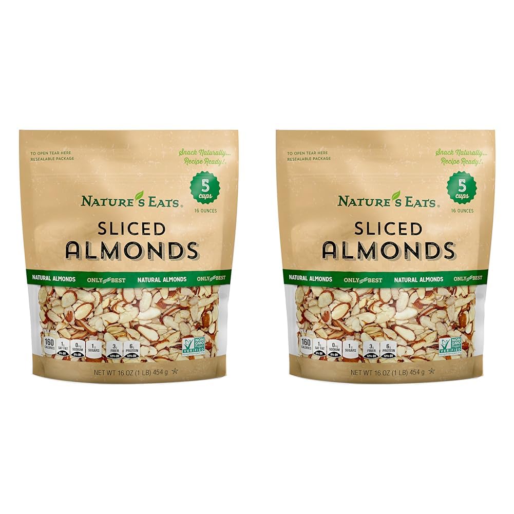 Amazon.com : Nature's Eats Natural Sliced Almonds, 16 Ounce (Pack of 2 ...