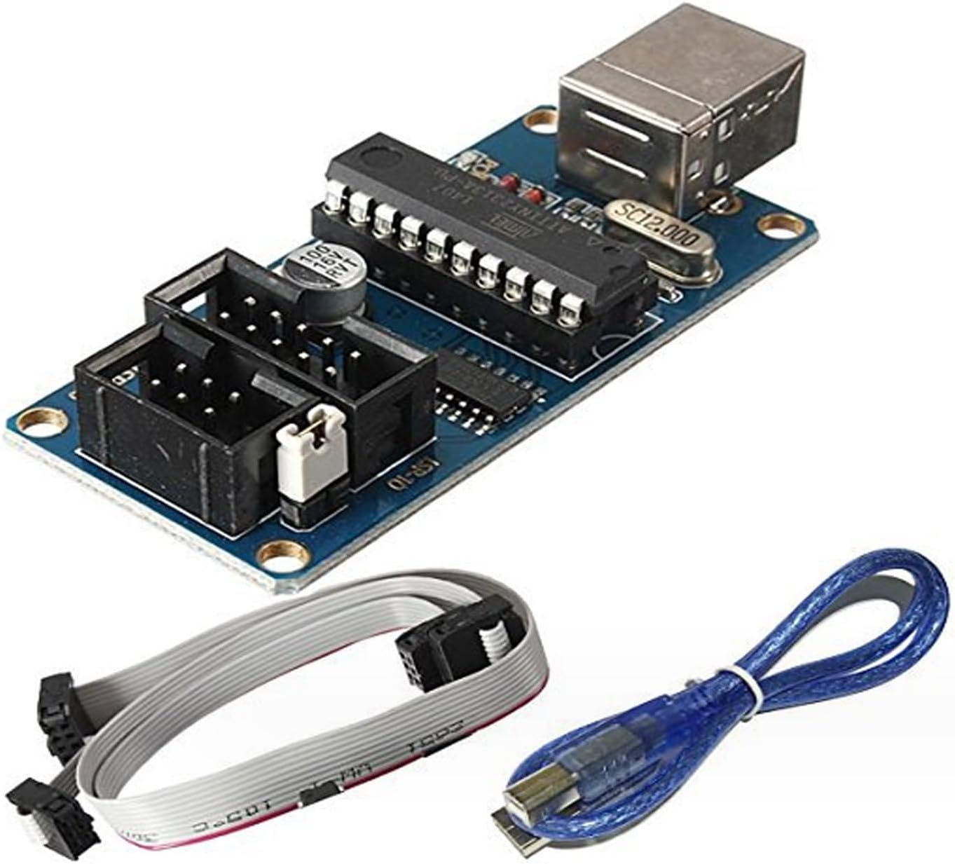 Amazon.com: DUTTY USBTiny ISP Downloader AVR microcontroller USB ...