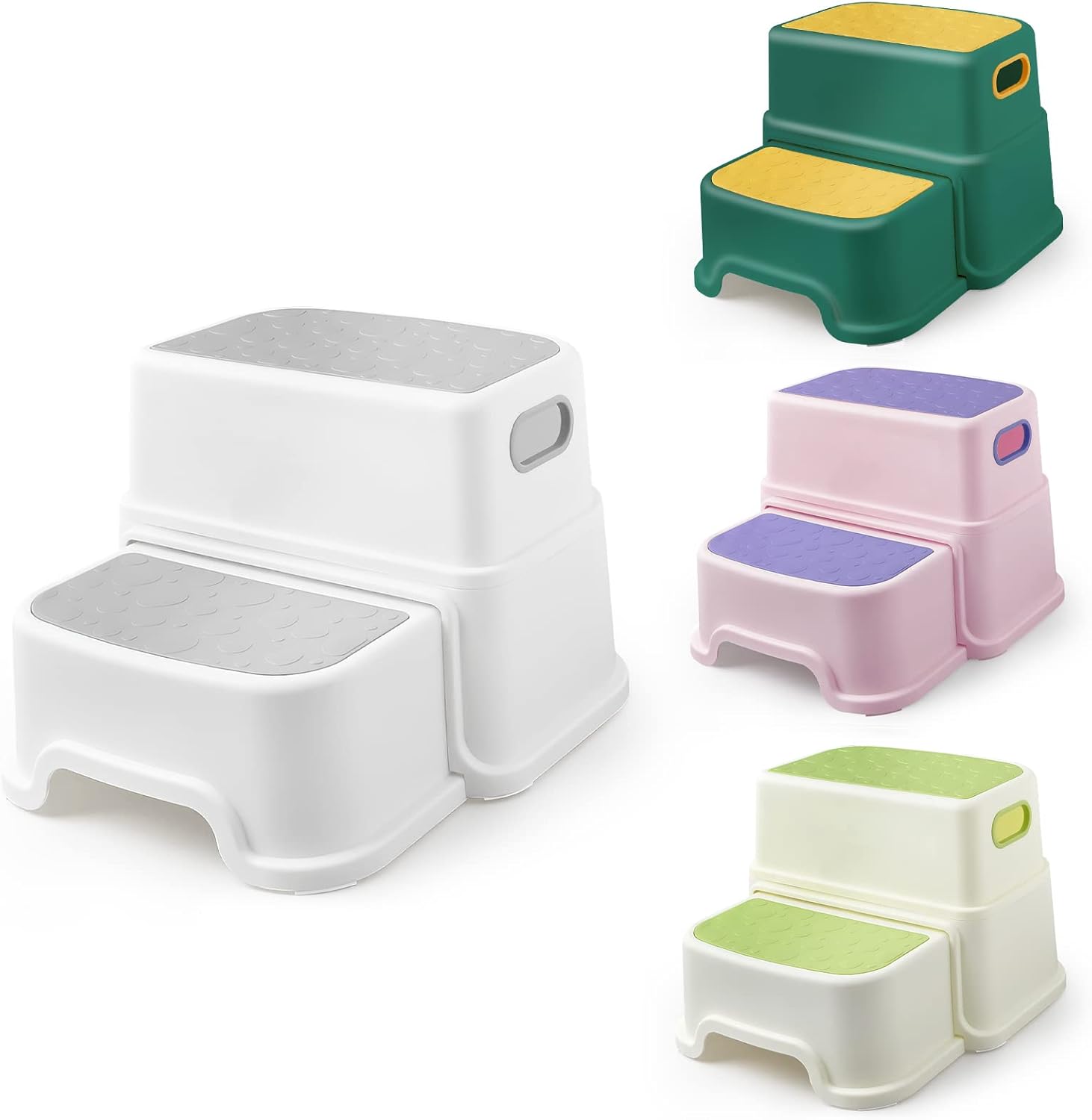 Two Step Stool, Anti-Slip Potty Stools for Toilet Potty Training ...
