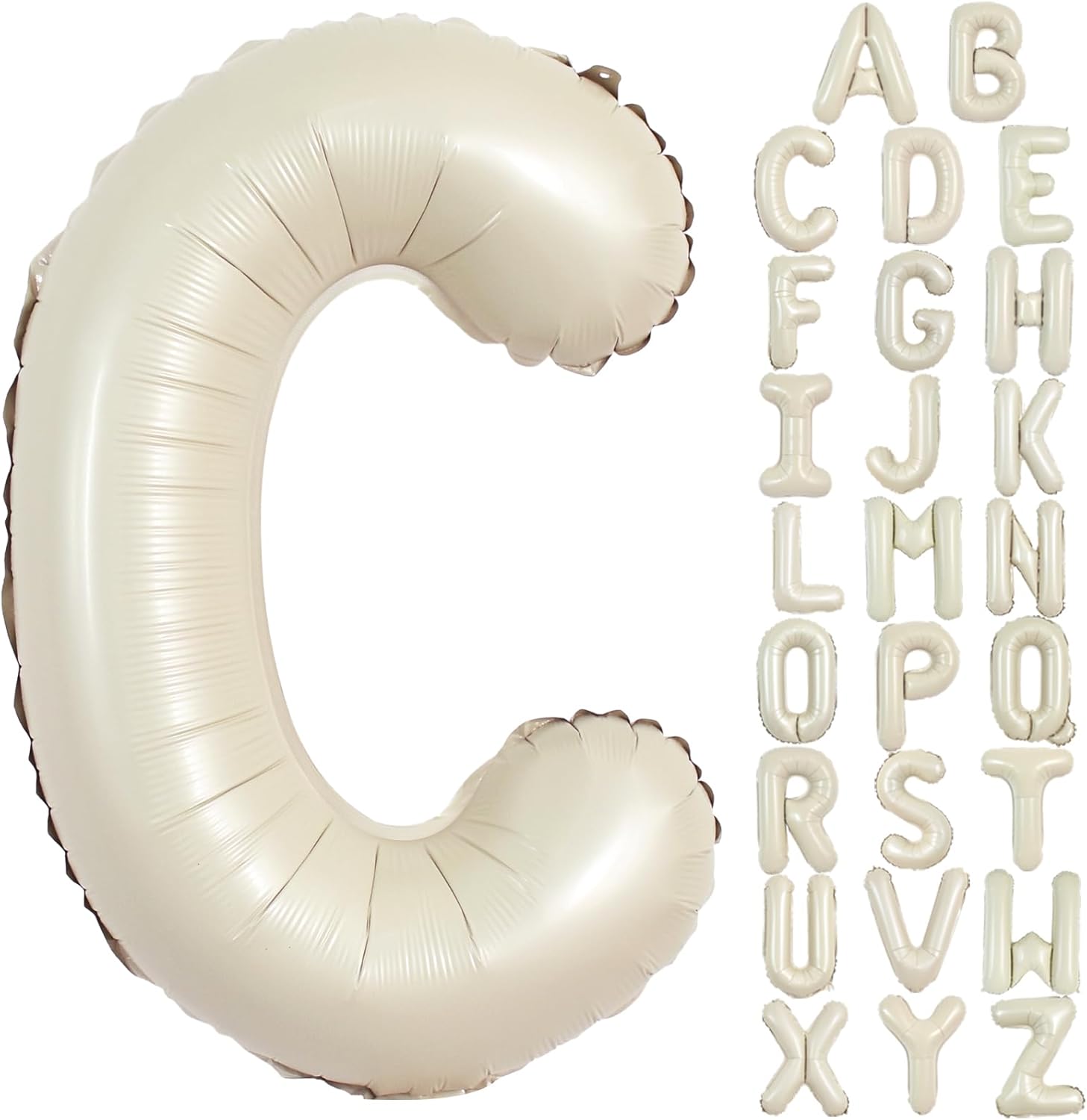Amazon.com: TONIFUL 40 Inch Large Cream White Letter C Balloons Giant ...