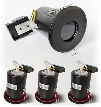 4XSweier 90 Minute Fire Rated LED Recessed Ceiling Light, Waterproof ...