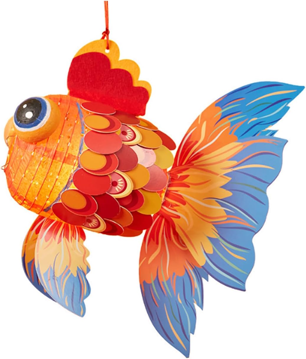 Amazon.com: Chinese New Year Lucky Fish Lantern Handmade DIY Good Luck ...