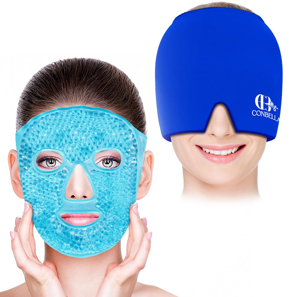 Amazon.com : Bundle of CONBELLA Cold Face Eye Masks Ice Face Mask and ...
