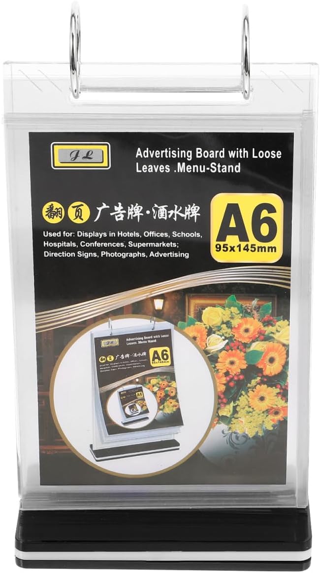 Amazon.com: TEHAUX A6 Flip Menu Holder Acrylic with Base, Vertical ...