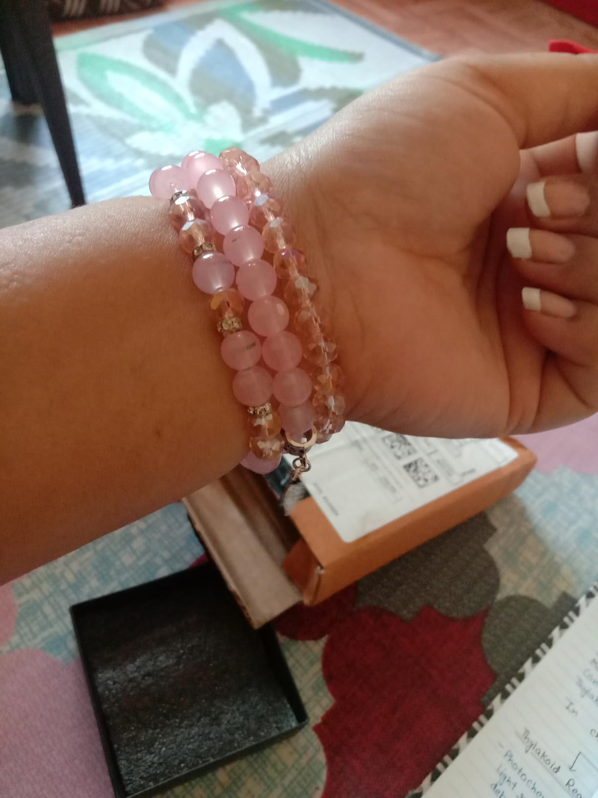 Buy KHOLAD Stackable Crystal Beaded Bracelets for Women Boho Multi ...