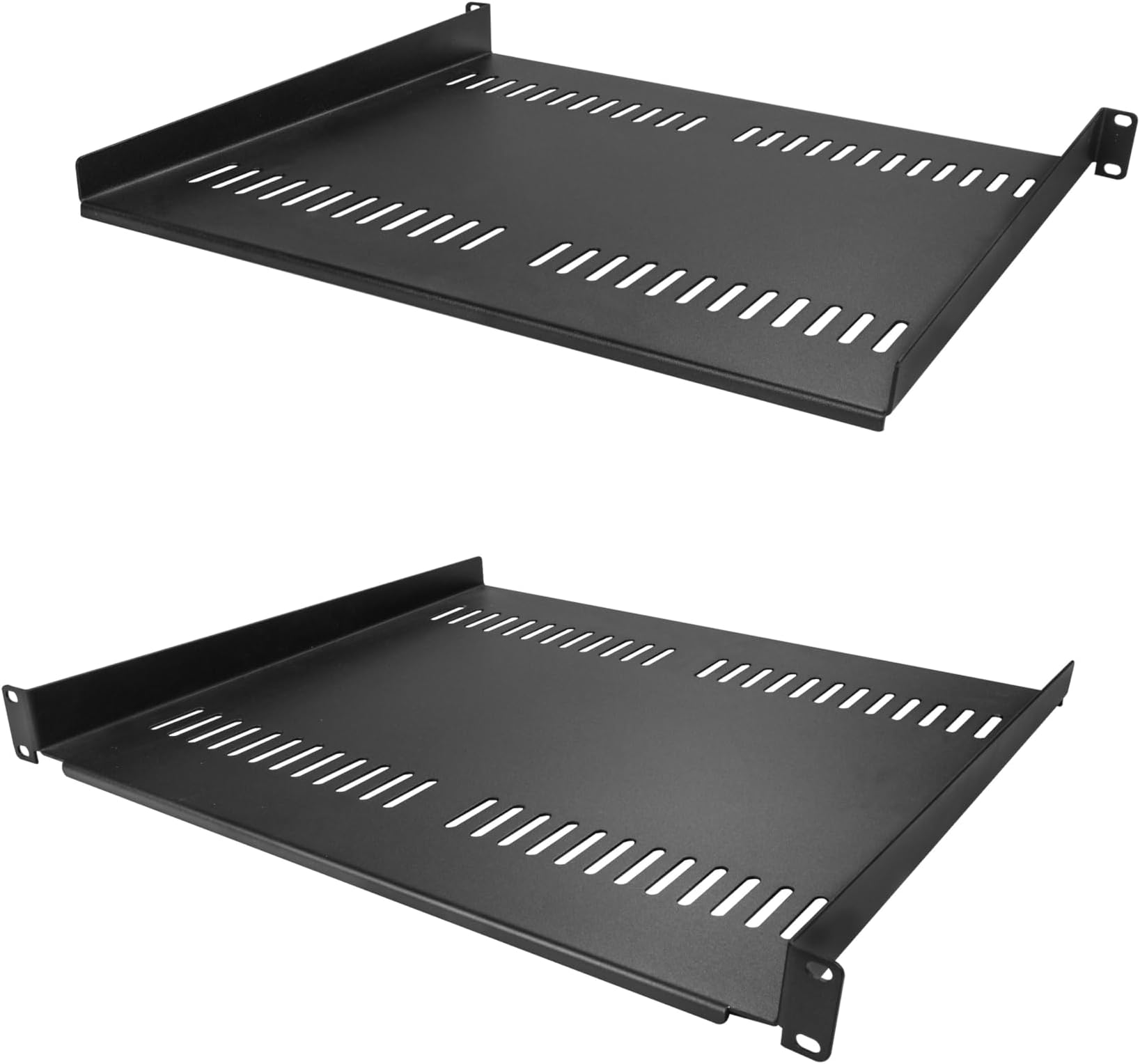 StarTech.com 2-Pack 1U Server Rack Shelf, Vented Rack Mount Cantilever ...