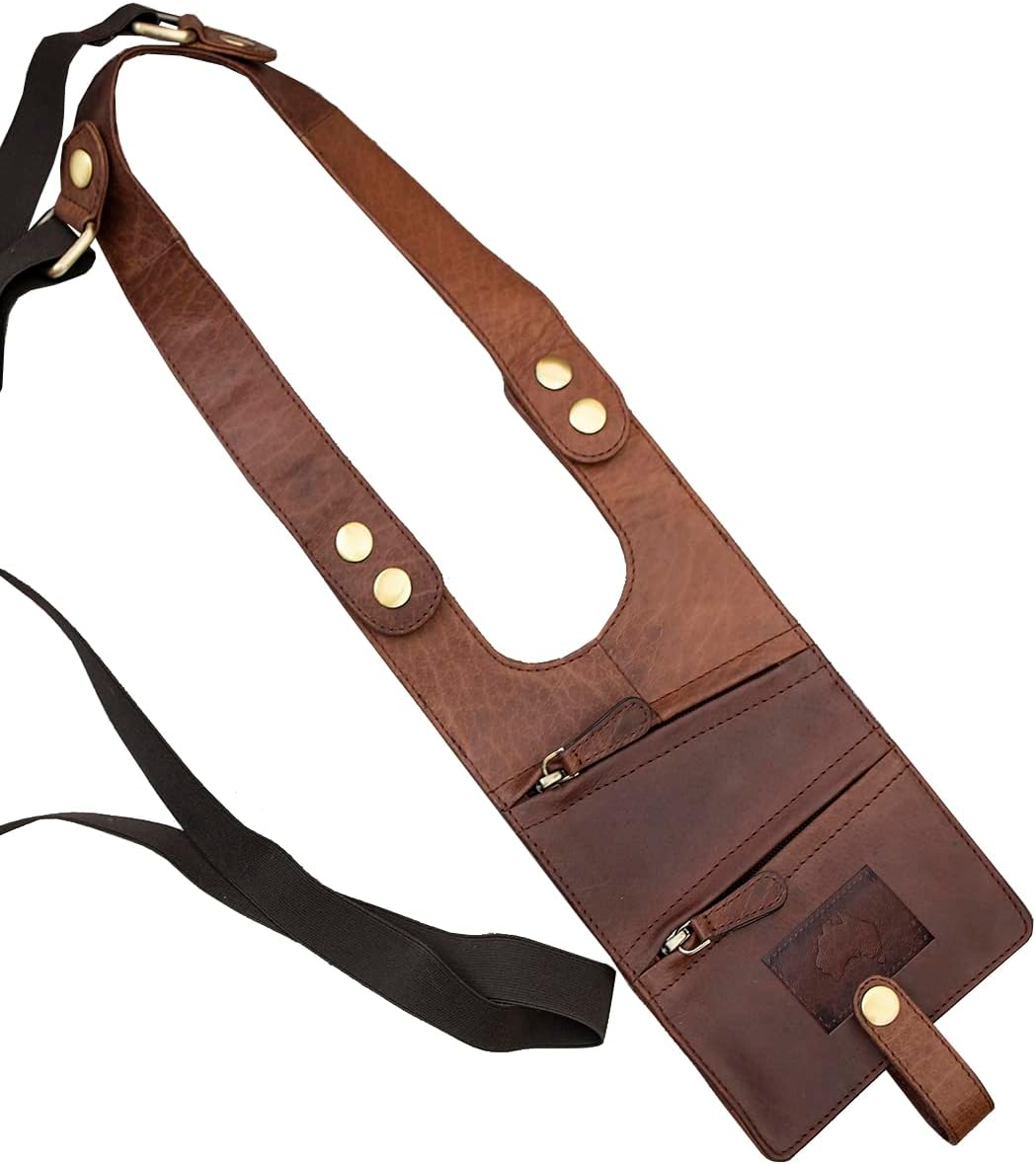 Wombat Men's Leather Shoulder Holster Wallet Travel Pouch Bag Premium ...