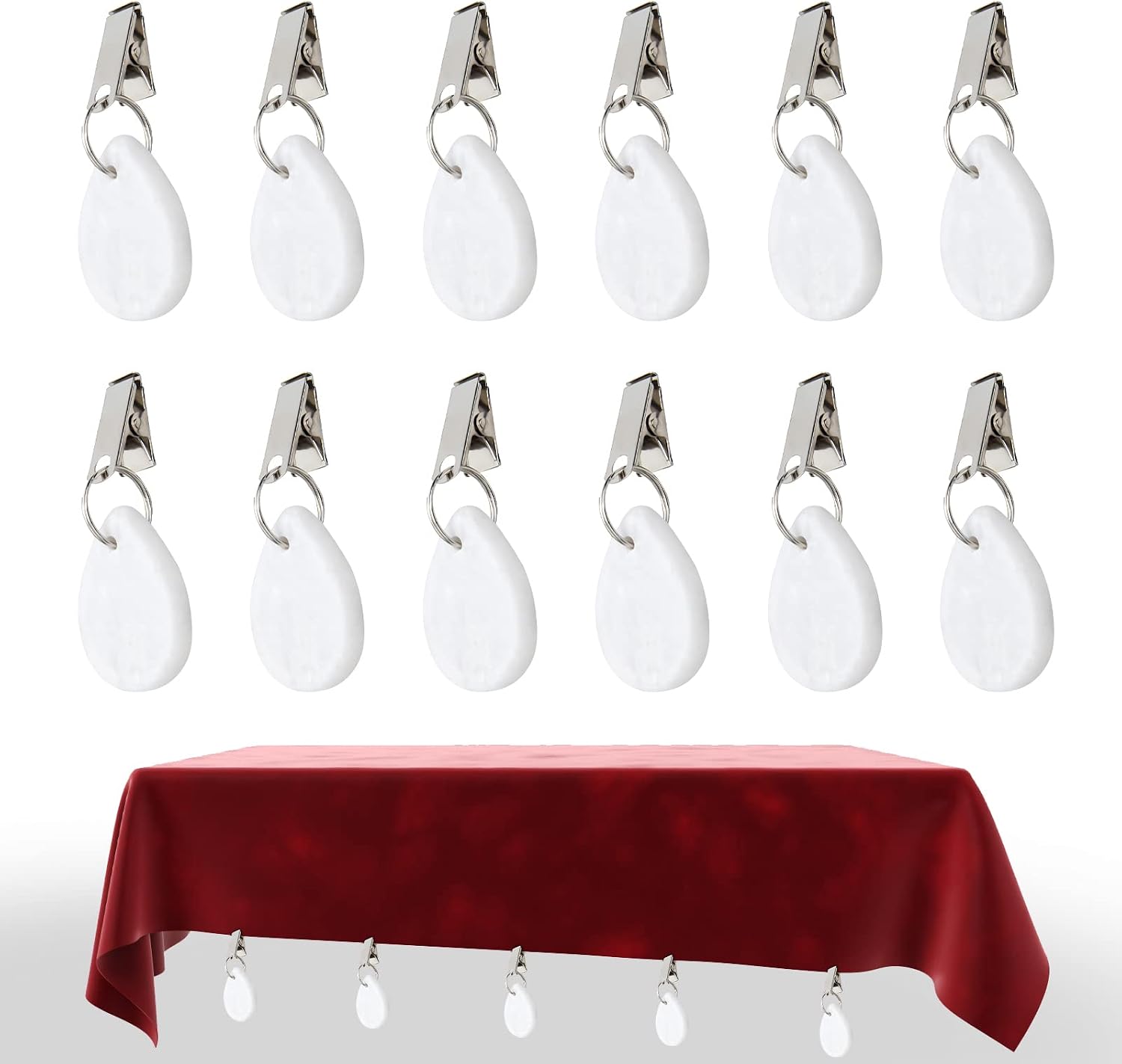 Amazon.com : 12Pcs Marble Tablecloth Weights, Pletpet Marble Weights ...