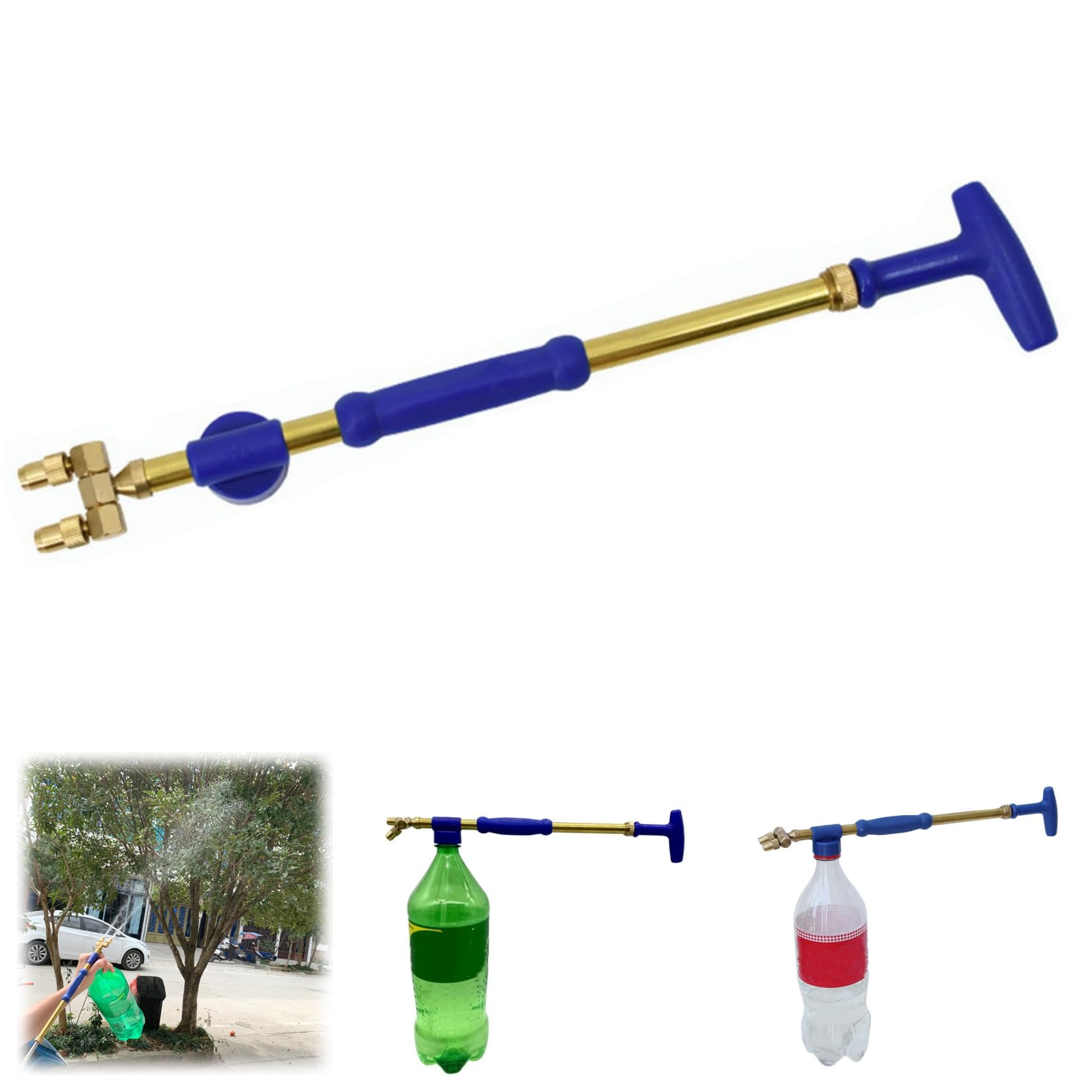 Amazon.com: Garden Manual Sprayer,Double Head Handheld Push Pull Copper ...