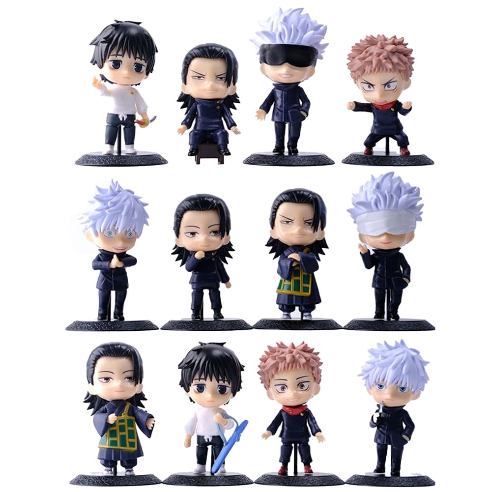 Amazon.com: 12PCS/Set Anime JJK Figure, Q Ver Itadori Yuuji Figure ...
