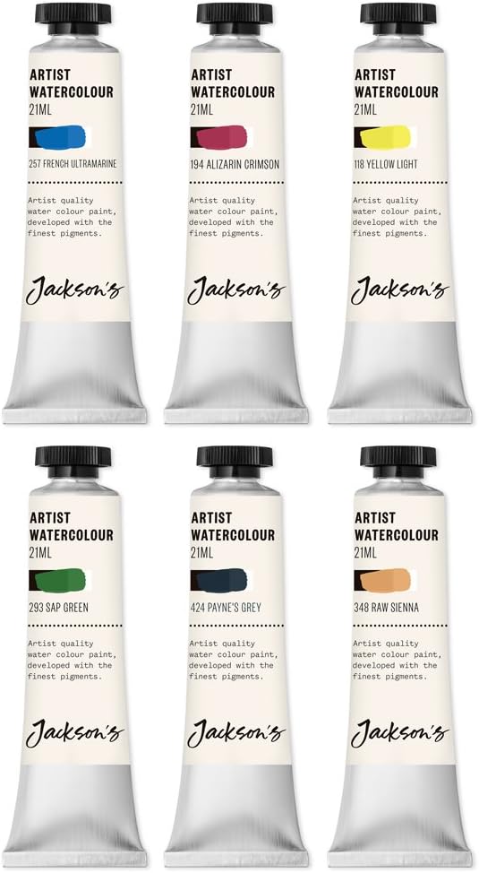 Amazon.de: Jackson's : Artist Watercolour Paint : 21ml : Set of 6