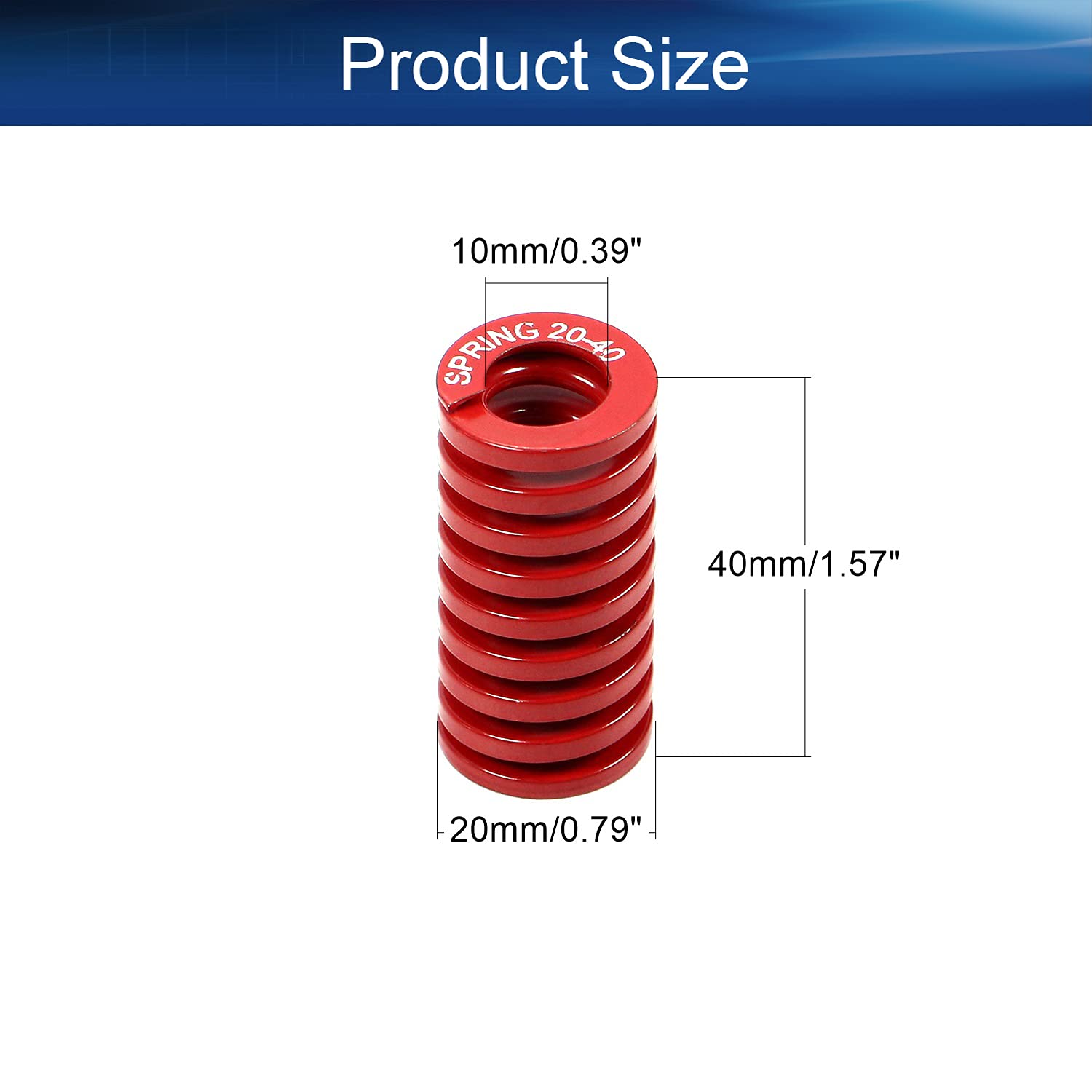 Snapklik.com : 20mm OD 10mm ID 40mm Long Spring Steel Spiral Stamping ...