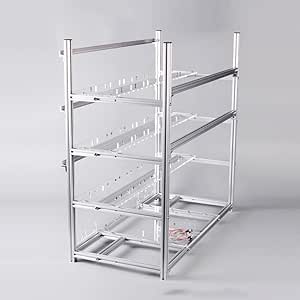 19 GPU Open Air Mining Case Rig Aluminum Stackable Computer ETH Frame ...