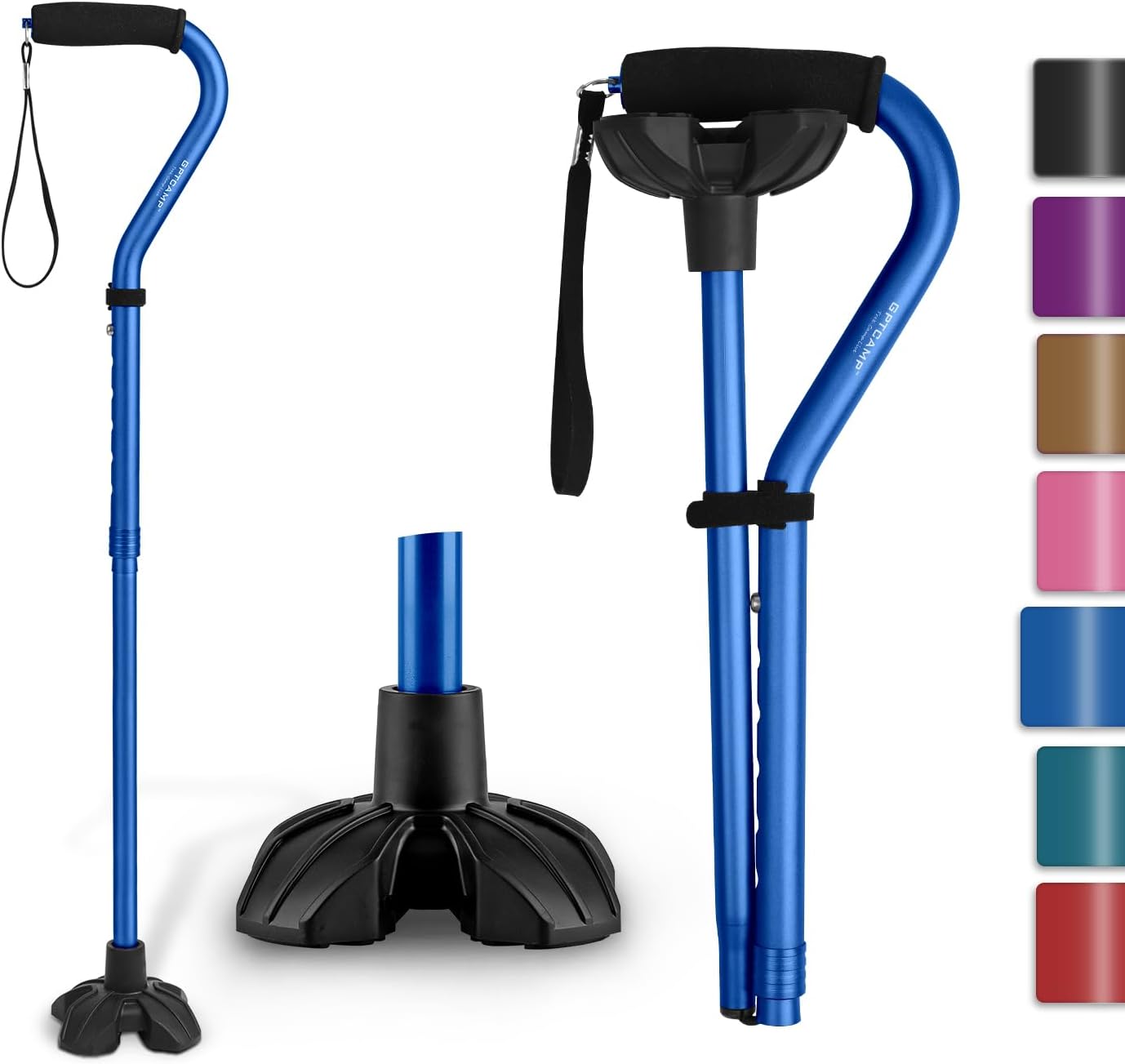 Amazon.com: Vive Folding Cane - Foldable Walking Cane for Men, Women ...