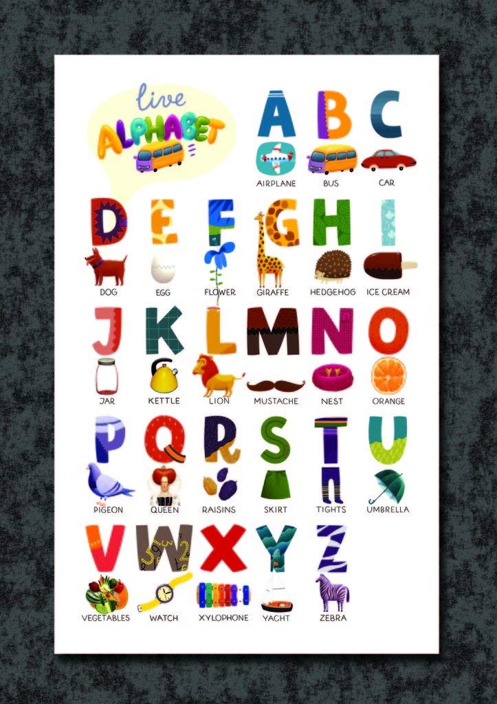 Tamatina Wall Poster Educational Poster A To Z Alphabets Learning ...