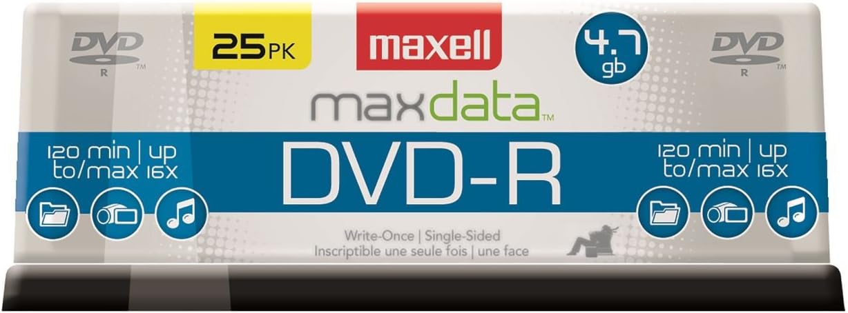 Amazon.com: Verbatim DVD-R Blank Discs 4.7GB 16X DataLifePlus White ...
