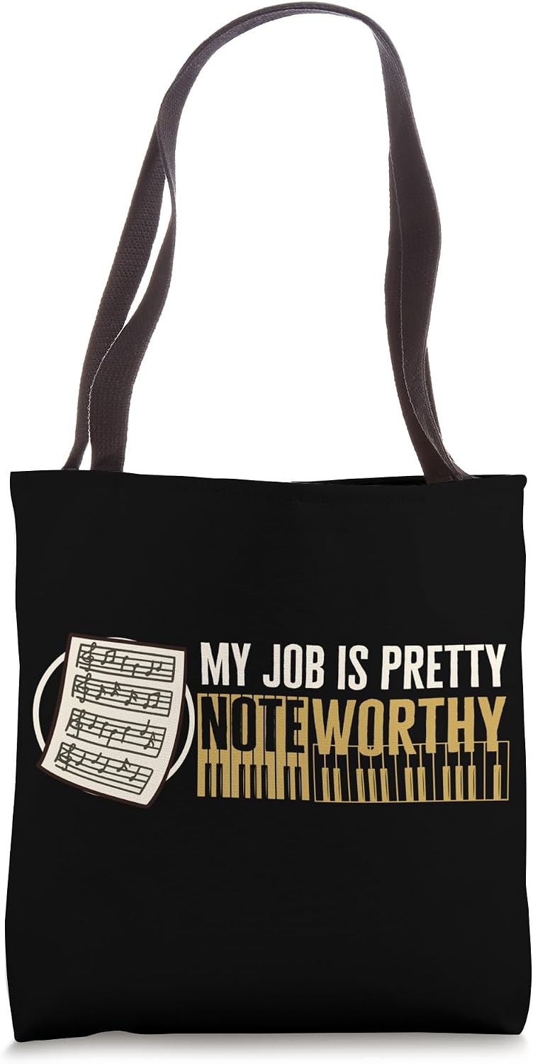 Amazon.com: Church Organist Pipe Organ Organist Noteworthy Pun Tote Bag ...