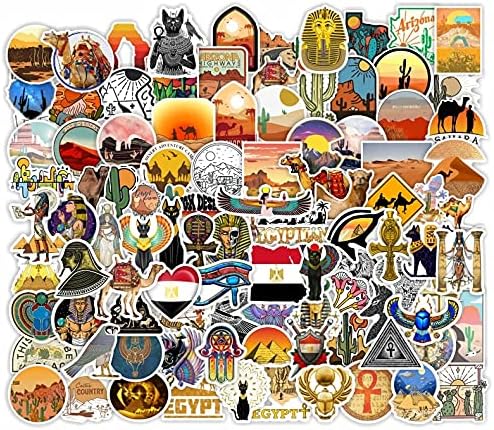 Amazon.co.jp: Ancient Egypt Stickers, Lost Civilization Pyramid Sphinx ...
