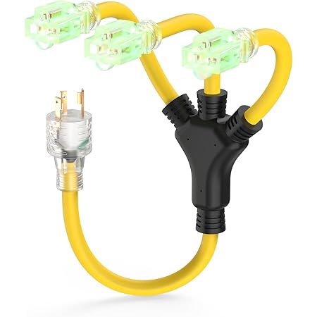 Amazon.com: TOOLIOM Generator Adapter 12/3 Splitter W Adapter 3 Prong ...