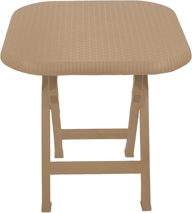 Rovyano Rivera Square Plastic Folding Table 65 Cm Brown: Buy Online at ...