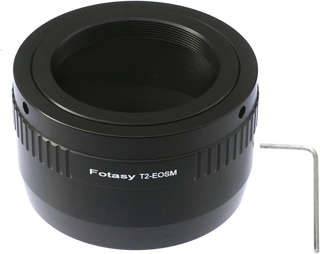 Amazon.com : Fotasy Adjustable T Mount Lens to Cannon EF-M Adapter, T2 ...