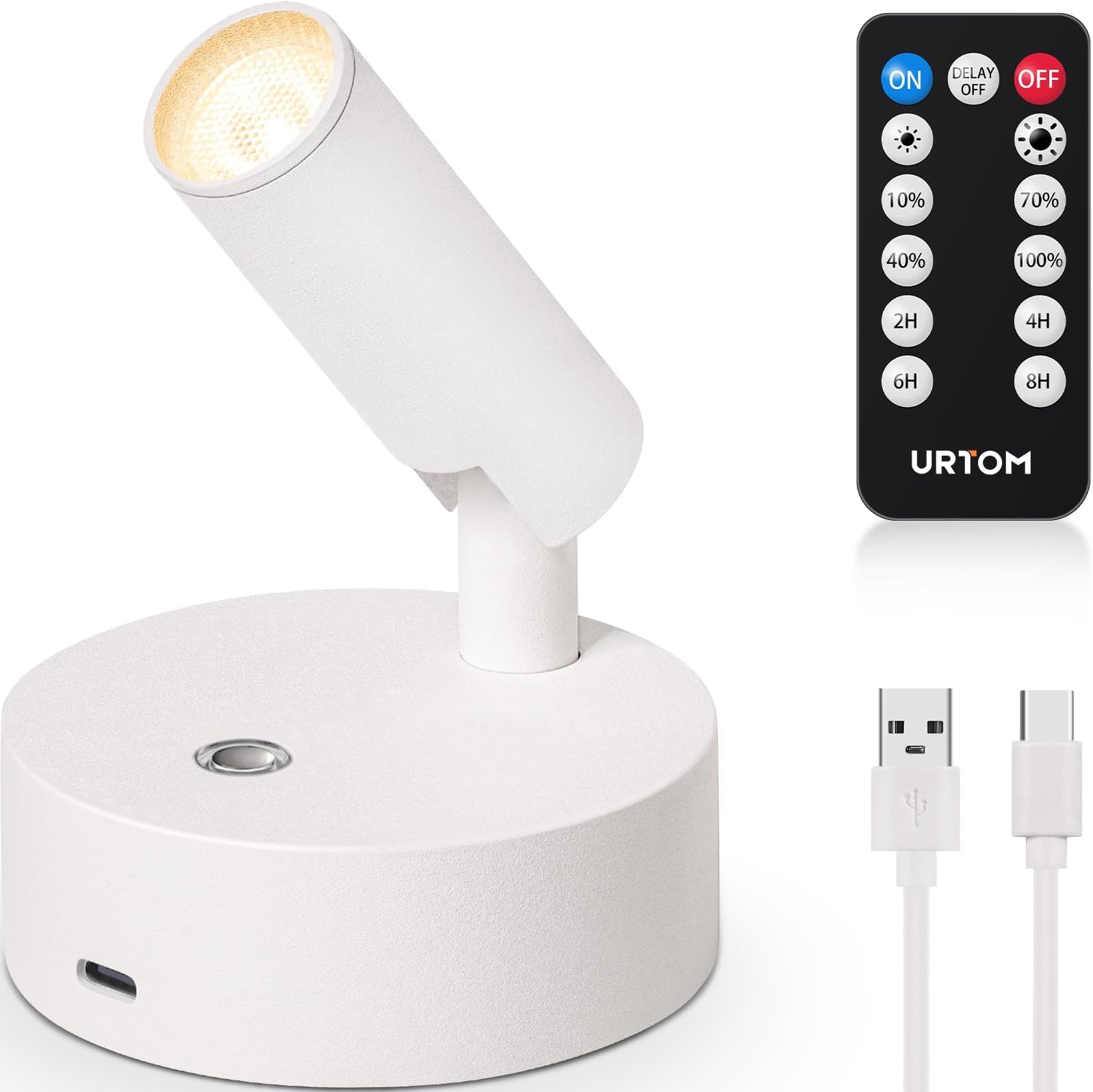 URTOM Wireless LED Spotlight Indoor with Remote Up Lights Indoor ...