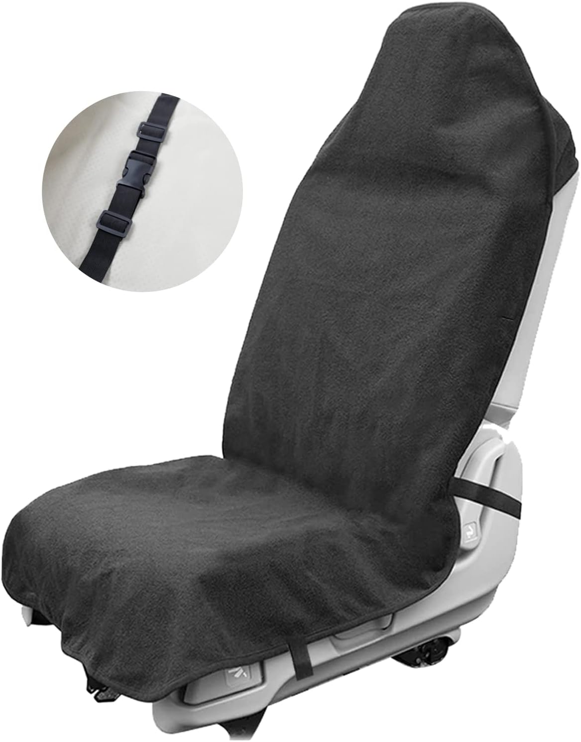 Amazon.com: ZIMABLUE Terry Cloth seat Cover Universal Waterproof Car ...