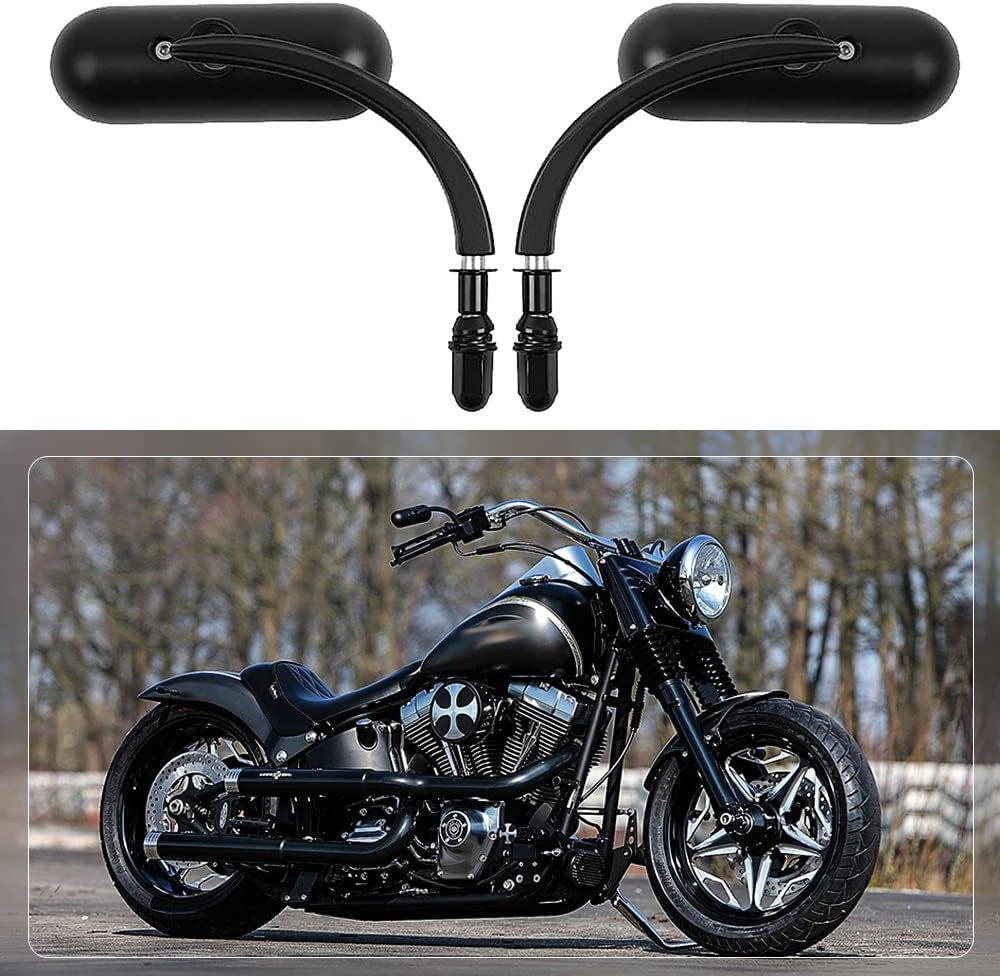 Amazon.com: 8mm 10mm Motorcycle Mini Black Sportster Mirrors Compatible ...