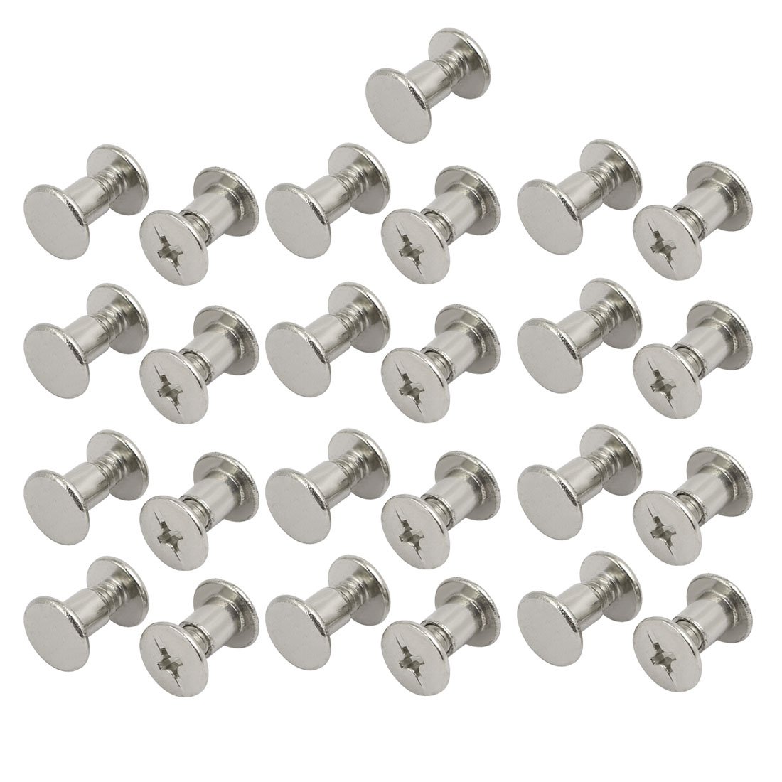 Amazon.com: uxcell Screw Post Female 4x6mm Belt Buckle Binding Bolts ...