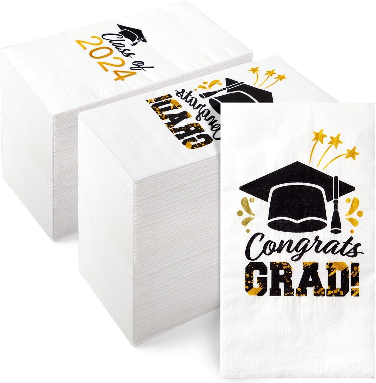 Amazon.com: 200pcs Class of 2024 Graduation Napkin Congrats Grad ...