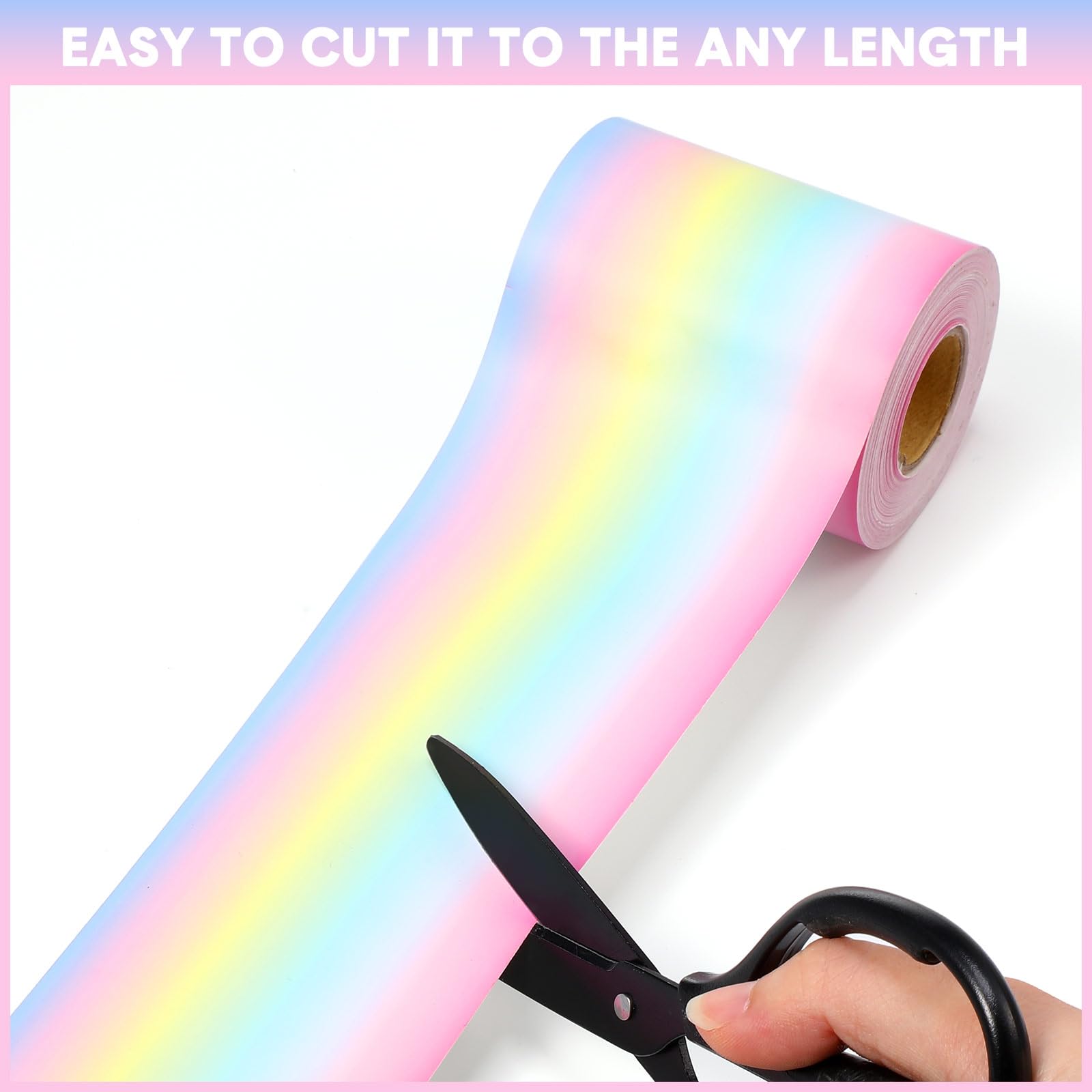 Snapklik.com : Pasimy 49.2 Ft Colorful Bulletin Board Border Rainbow ...