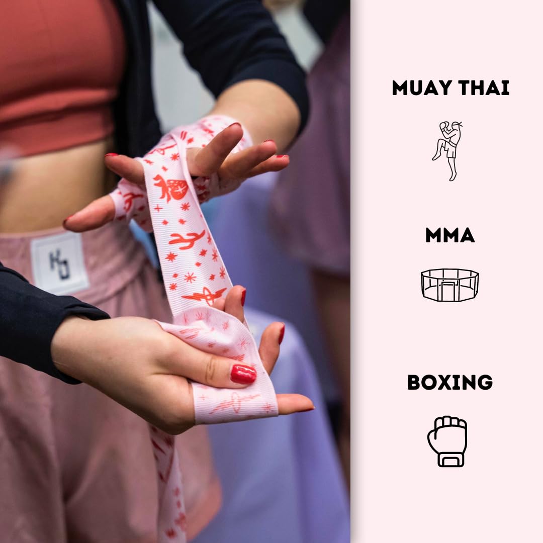 Snapklik.com : Boxing Glove Hand Wraps - Candy Rodeo Pattern Pink ...