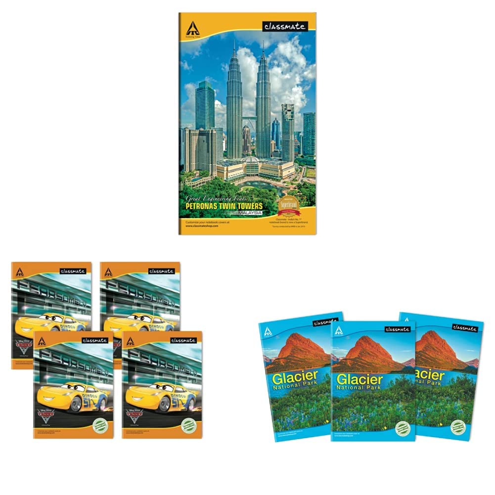 Classmate Long Book - Unruled, 160 Pages, Pack Of 3 & Notebook - Four ...