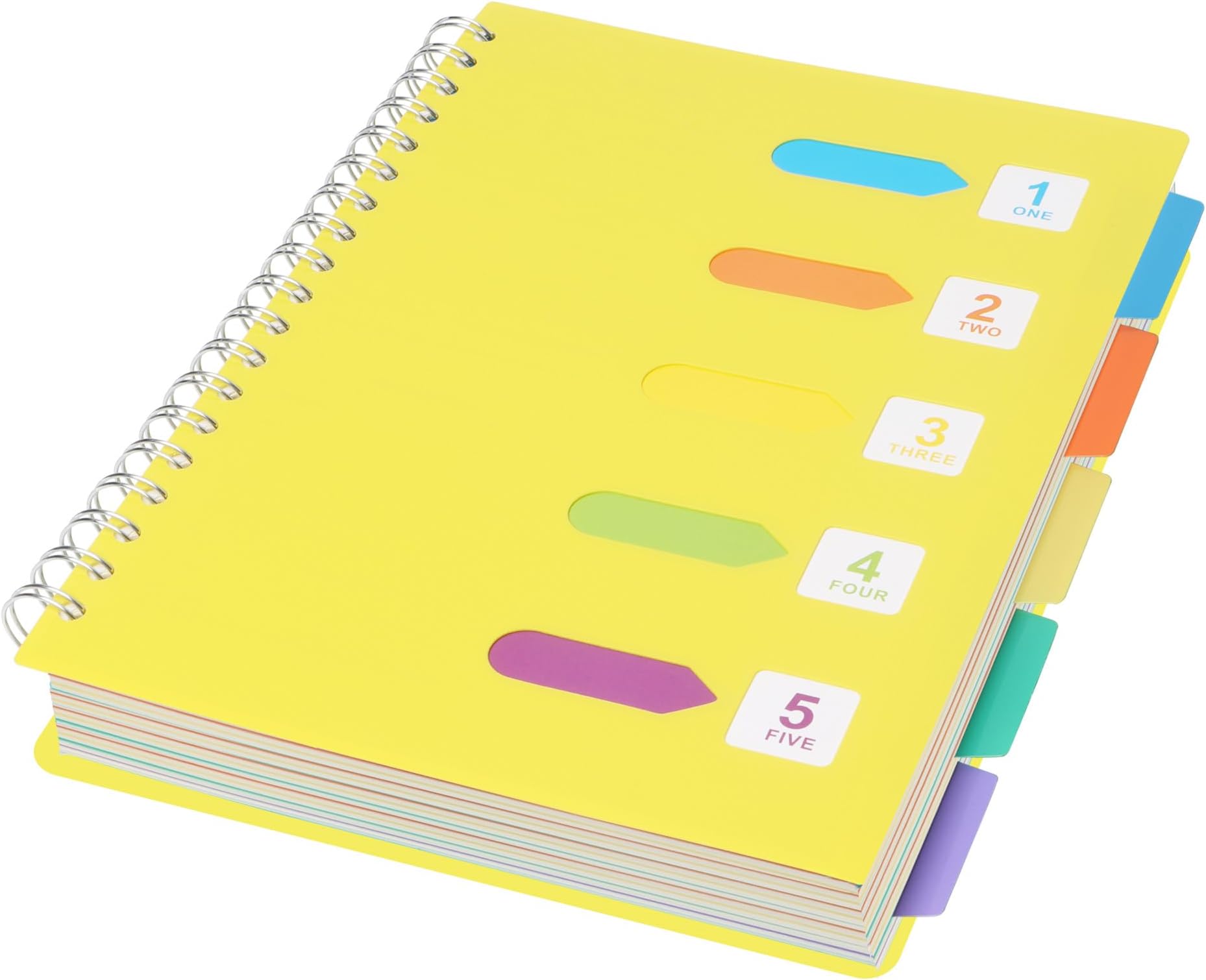 Amazon.com : FLYING EAGLE 5 Subject Notebook Wide Ruled Spiral Notebook ...