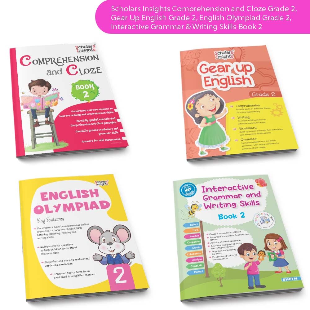 Grade 2 Ultimate English Combo Practice Workbooks Set of 4: Grammar ...