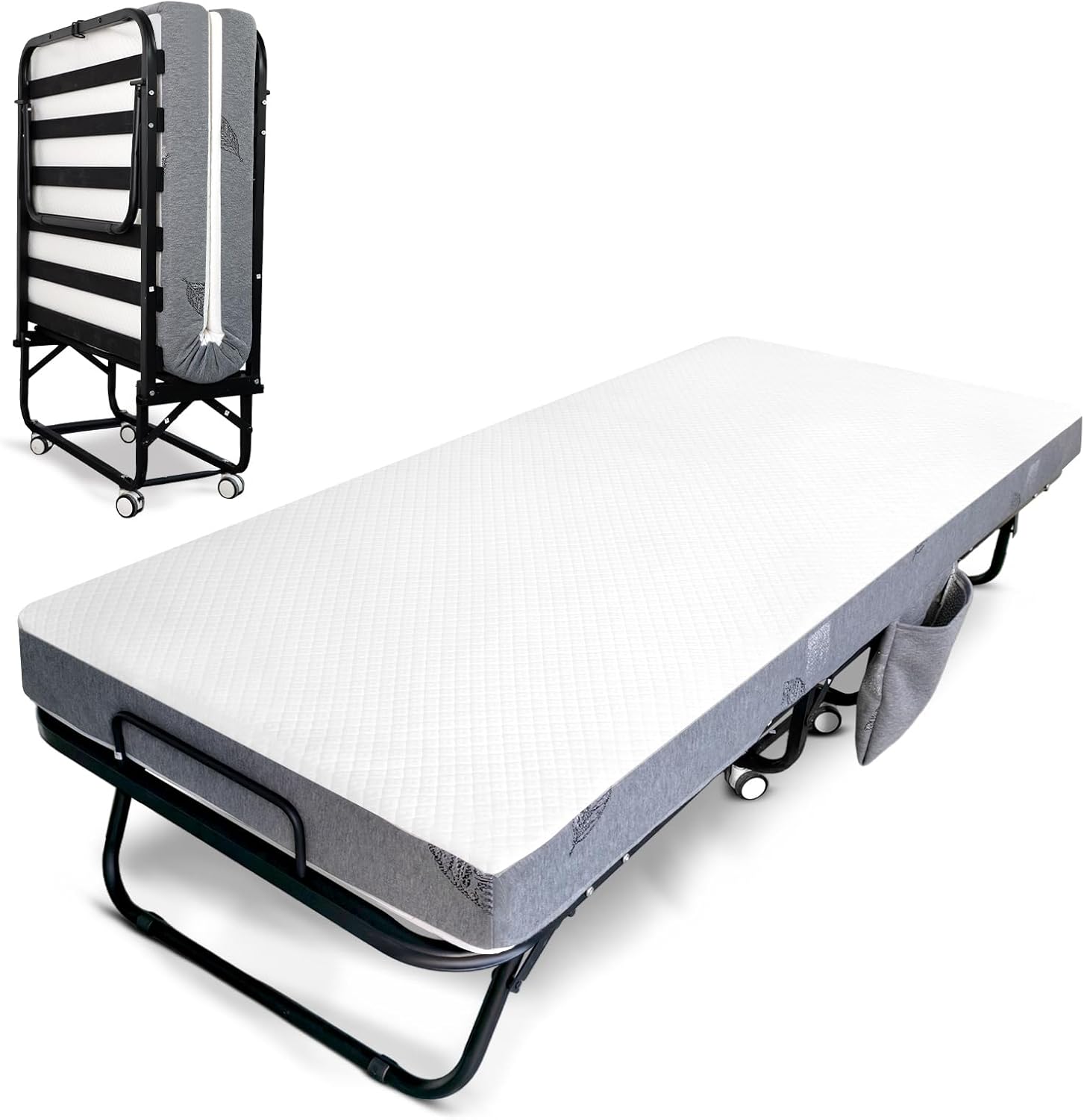 Amazon.com: Sapphirana Folding Bed with Mattress for Adults, Single ...