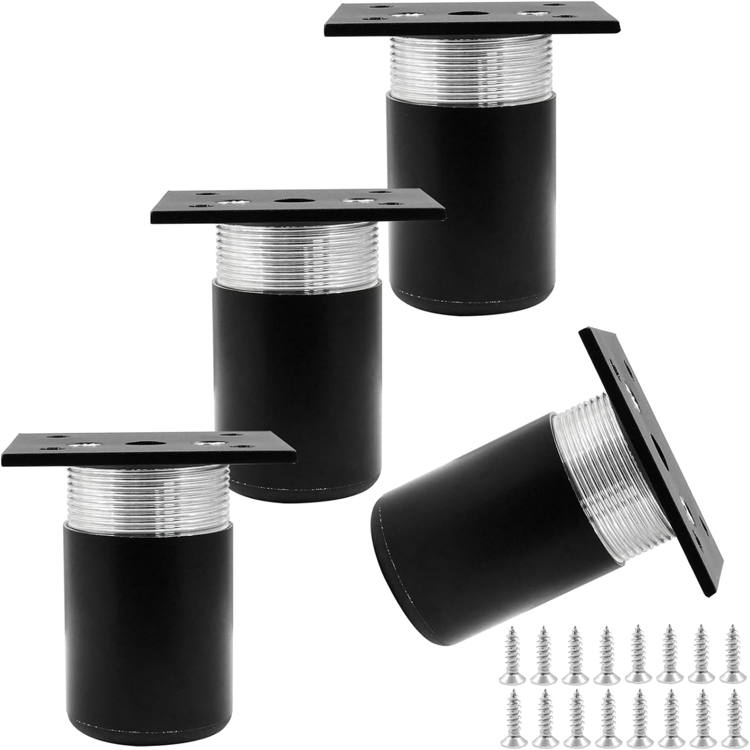 Amazon.com: Piutouyar 4 Pcs 2 Inch Adjustable Cabinet Legs Aluminum ...